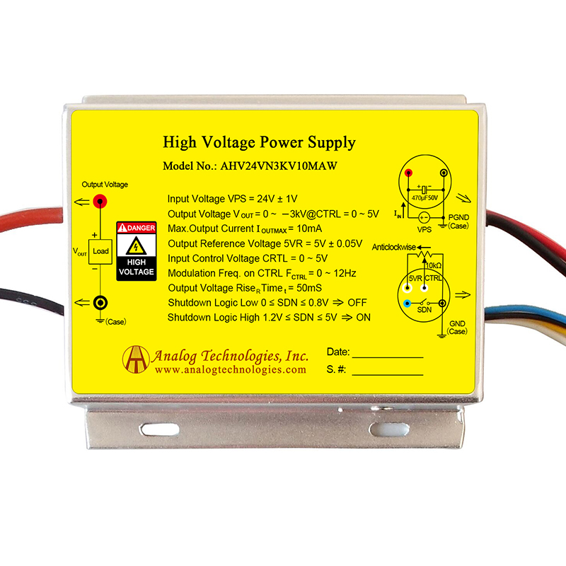 24V DC-DC High Voltage Power Supply Selection Guide AHV24VN3KV10MAW ...